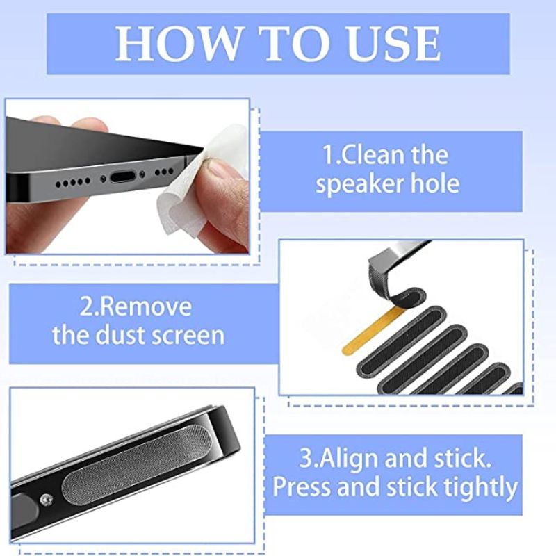 Mobile Phone Dustproof Net Stickers Speaker Mesh Anti Dust Proof Self ...