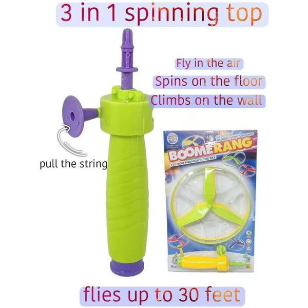 KIDS Flying Saucer Toys for Kids Pull String Flying Wheels Spinning To ...