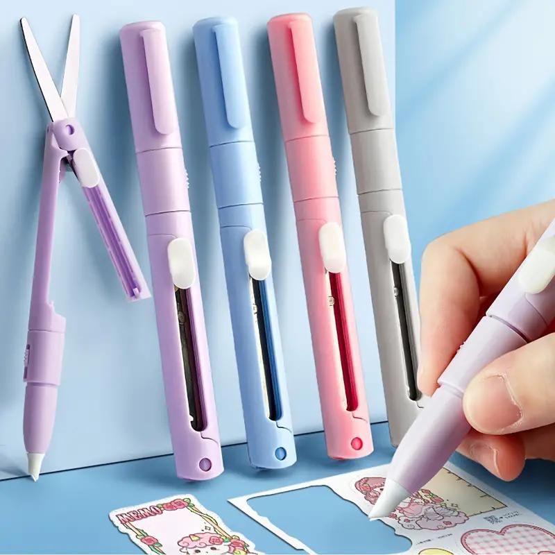 2 In 1 Mini Portable Scissors Paper Cutter Knife – Jayesh Variety
