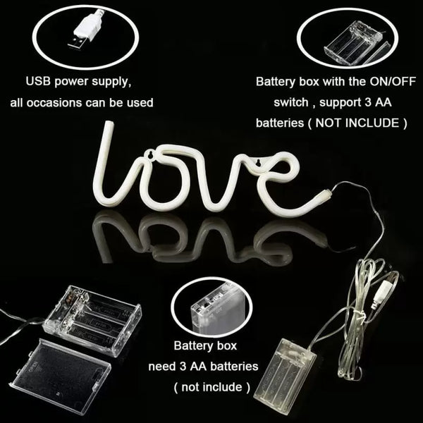 USB and Battery Powered LOVE Light – Jayesh Variety
